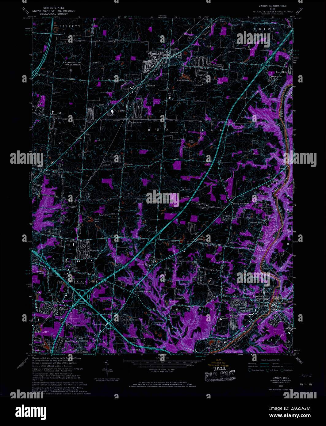 Mason ohio map hi-res stock photography and images - Alamy