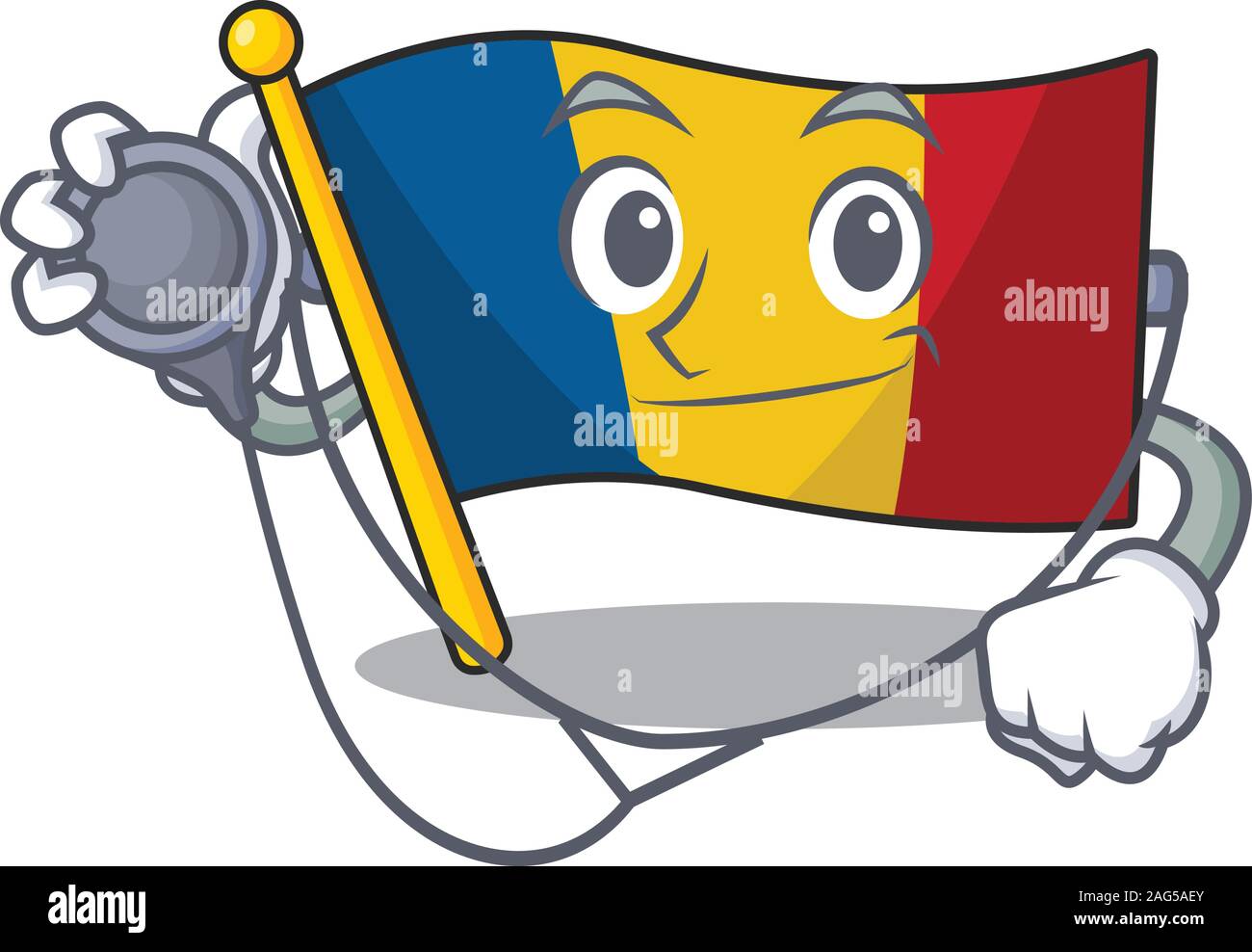 Cute flag chad Scroll cartoon character in a Doctor with tools Stock ...