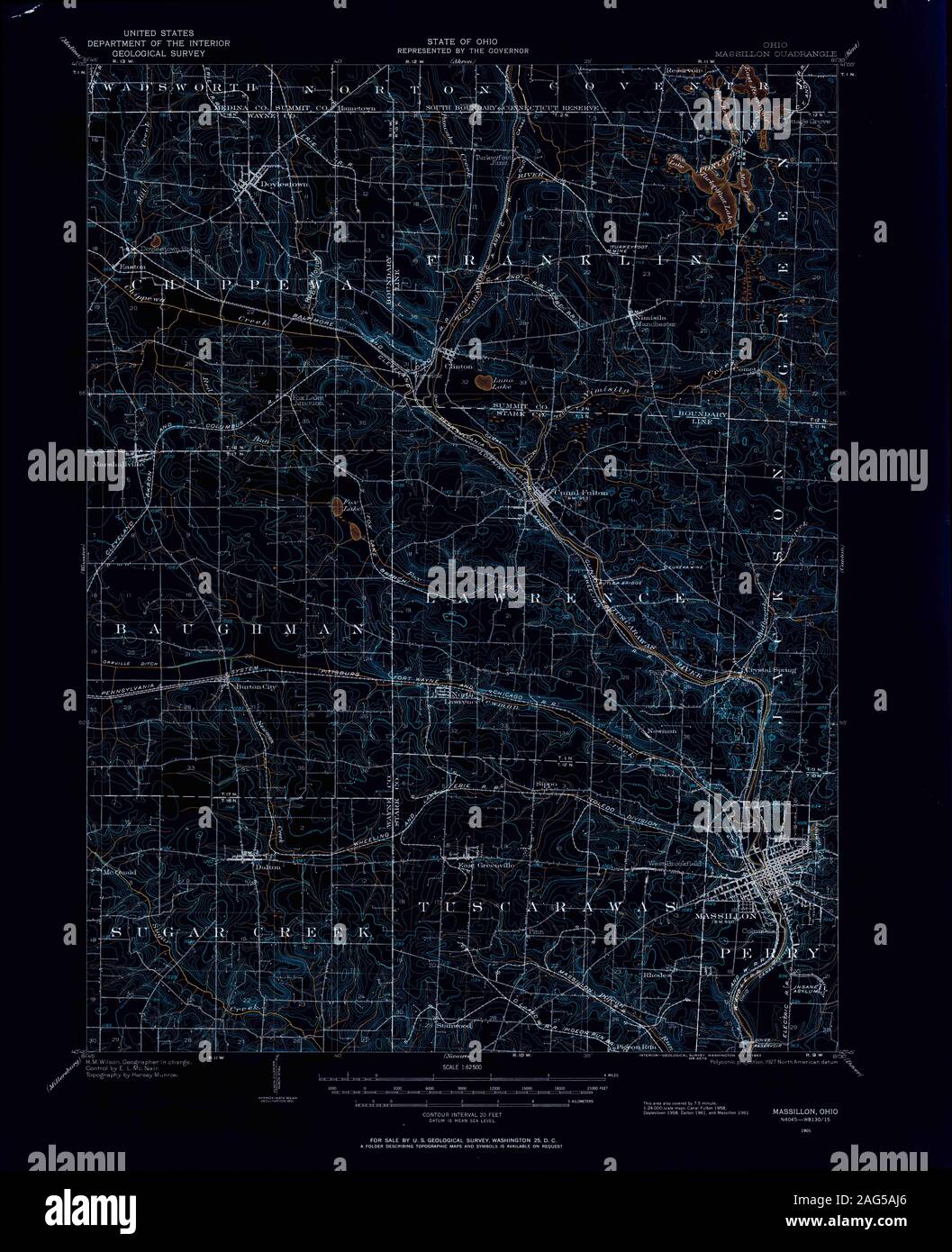 Massillon ohio map hi-res stock photography and images - Alamy