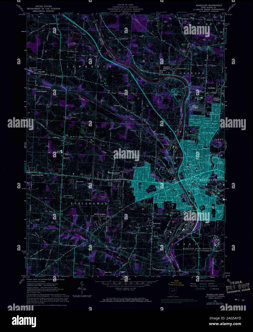 Massillon ohio map hi-res stock photography and images - Alamy