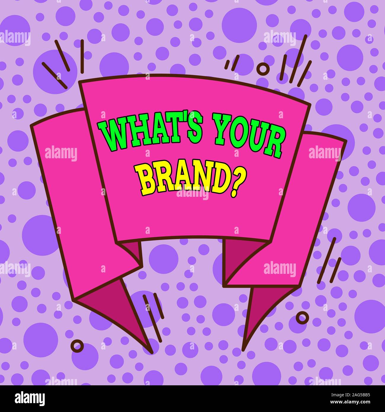 Text sign showing What S Your Brand Question. Business photo showcasing ...