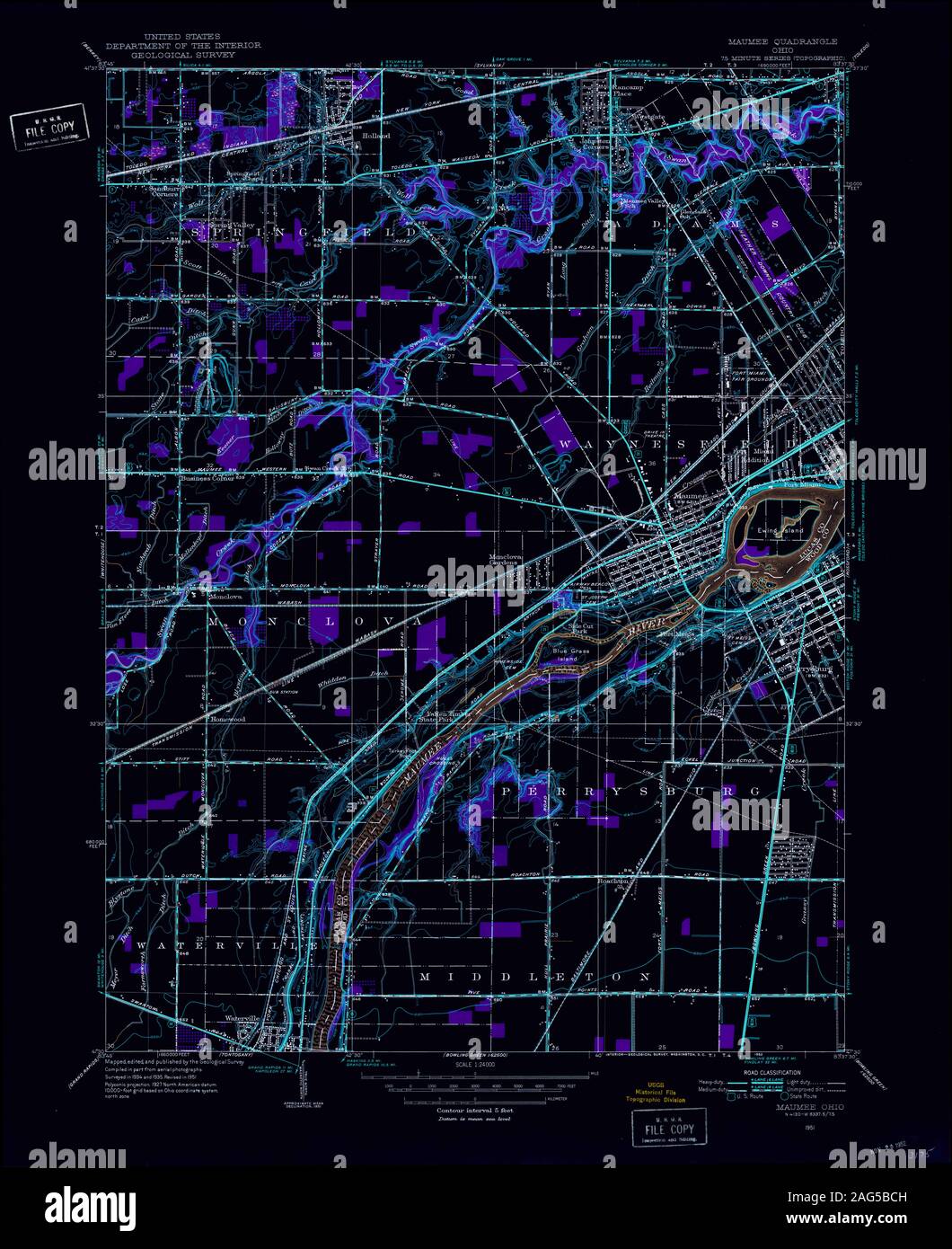 Map of maumee ohio hi-res stock photography and images - Alamy