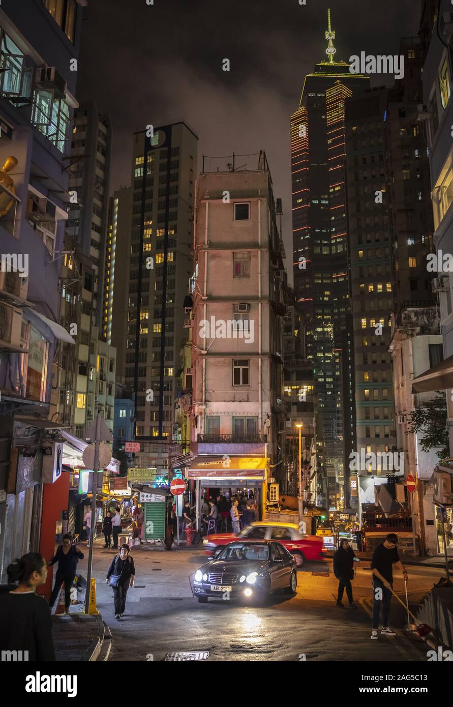 HONG KONG, CHINA - Feb 05, 2019: A really nice evening in Hong Kong in ...