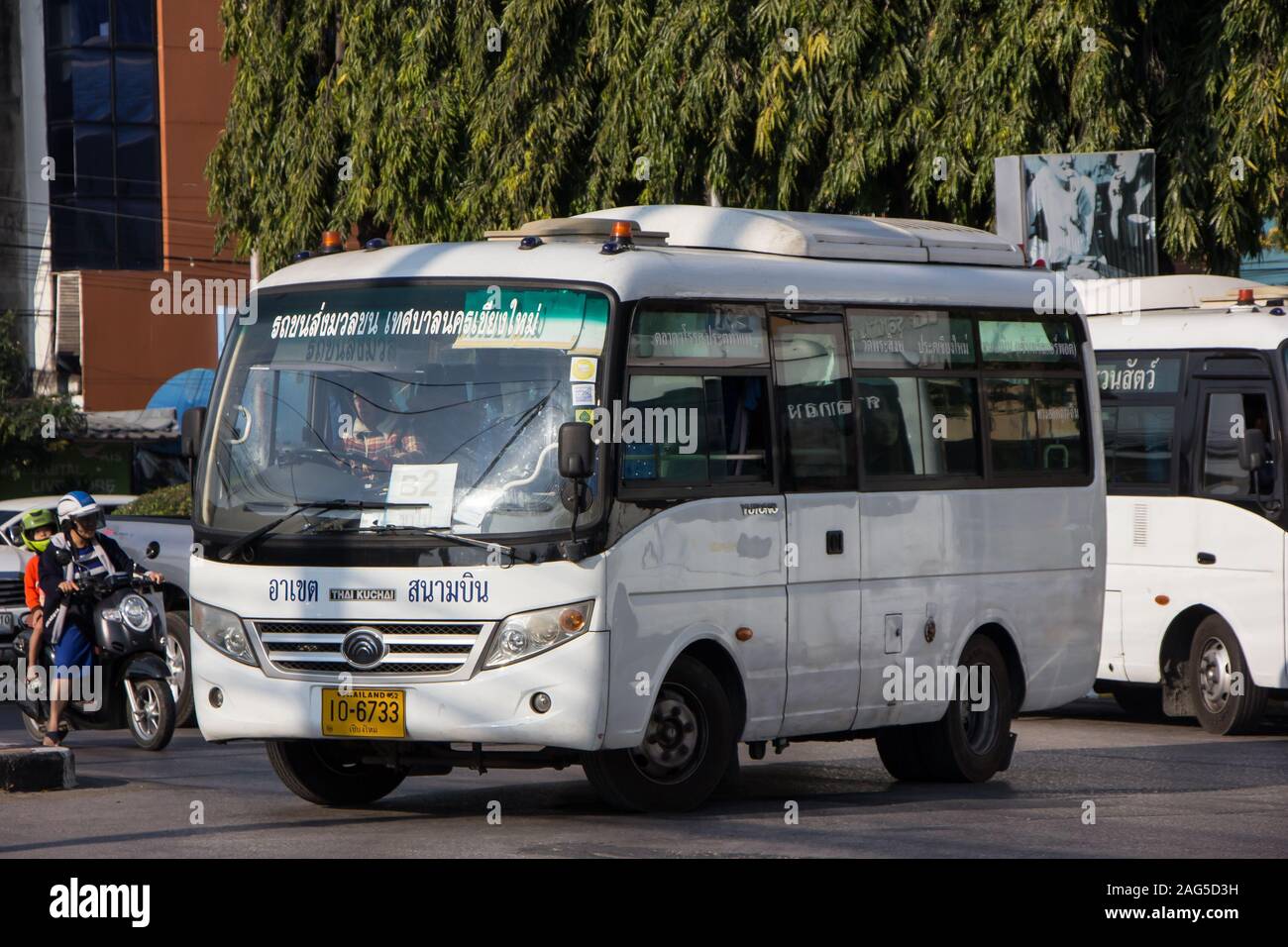 Chiangmai, Thailand - December 14 2019: Yutong Mini Bus. Bus of ...