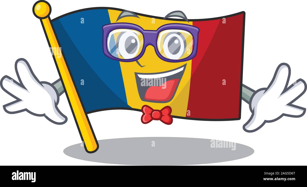 Super Funny Geek flag chad Scroll cartoon character design Stock Vector ...