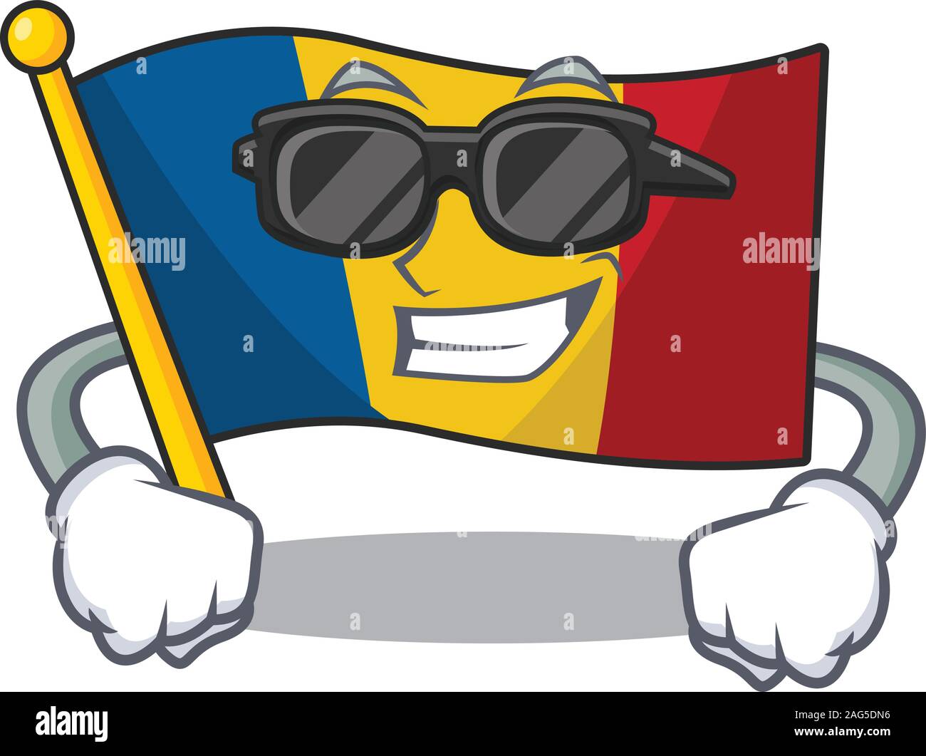 Super cool flag chad Scroll character with black glasses Stock Vector ...