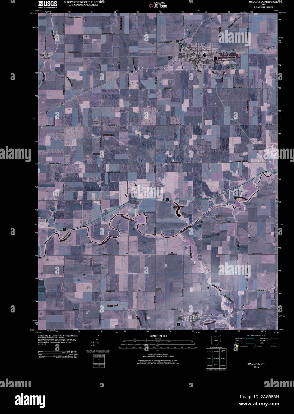 Mccomb ohio map hi-res stock photography and images - Alamy