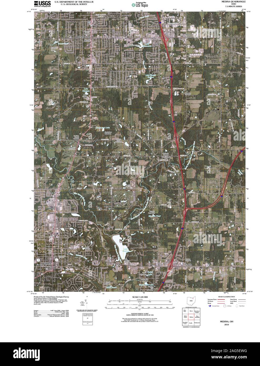 Map of medina ohio hi-res stock photography and images - Alamy