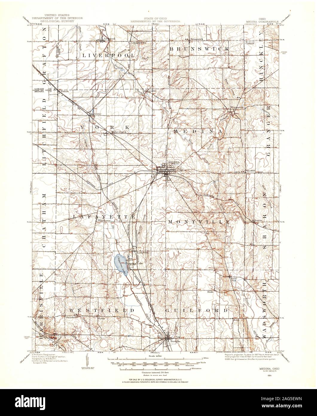 Map of medina ohio hi-res stock photography and images - Alamy