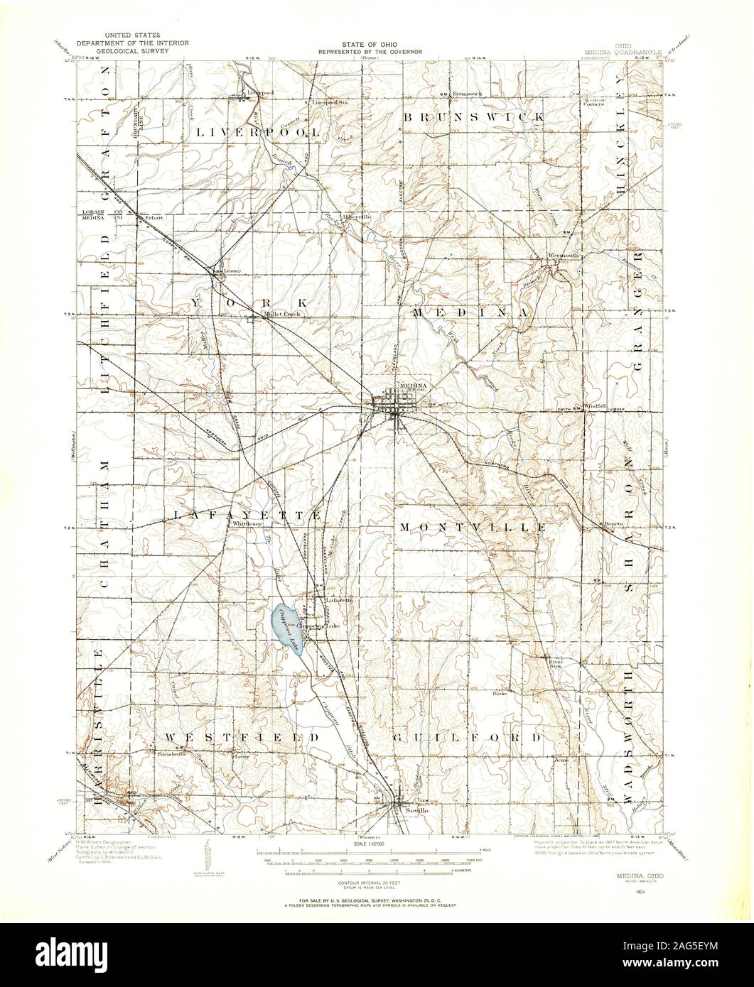 Map of medina ohio Cut Out Stock Images & Pictures - Alamy