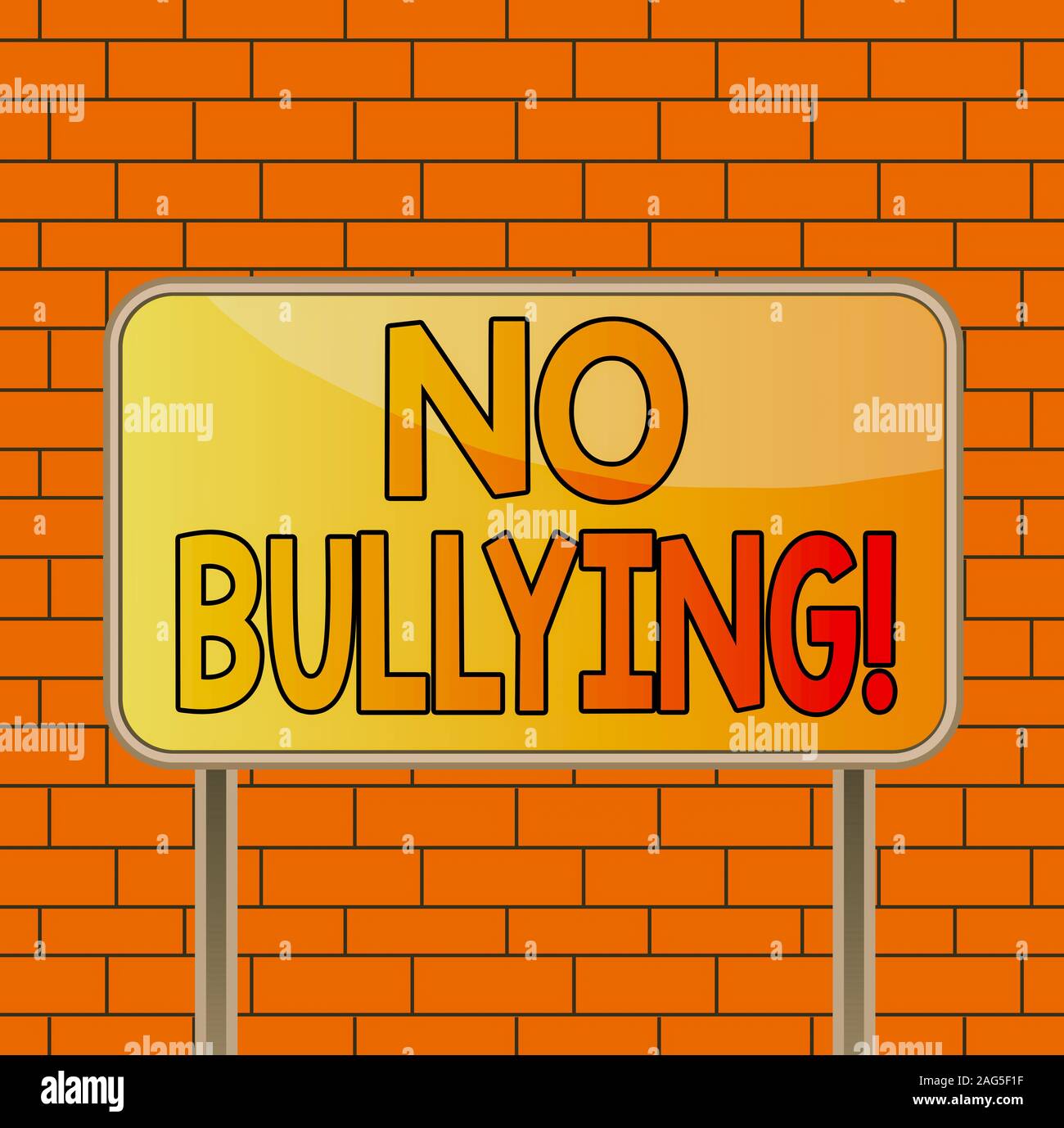 Text sign showing No Bullying. Business photo text stop aggressive ...
