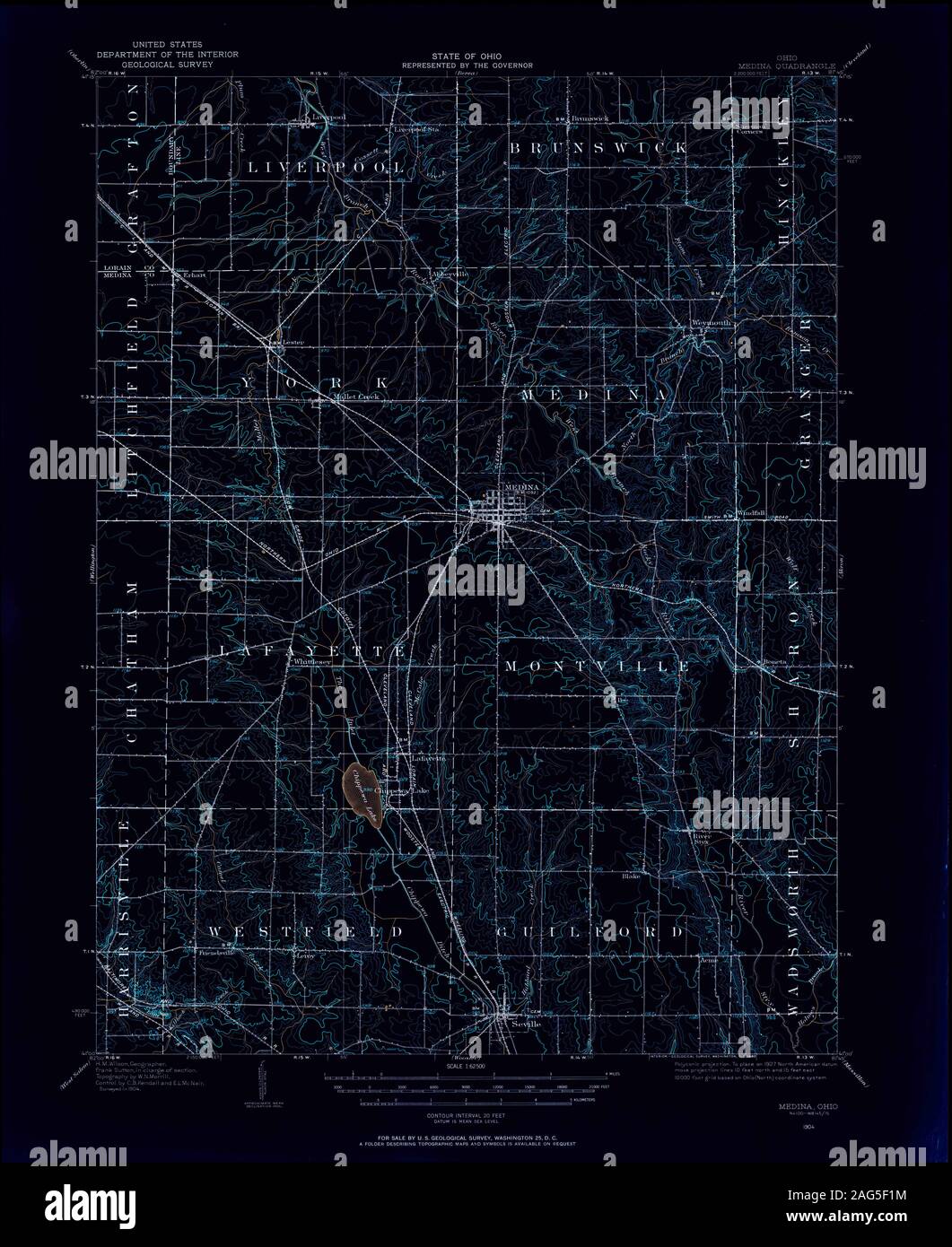 Map of medina ohio hi-res stock photography and images - Alamy