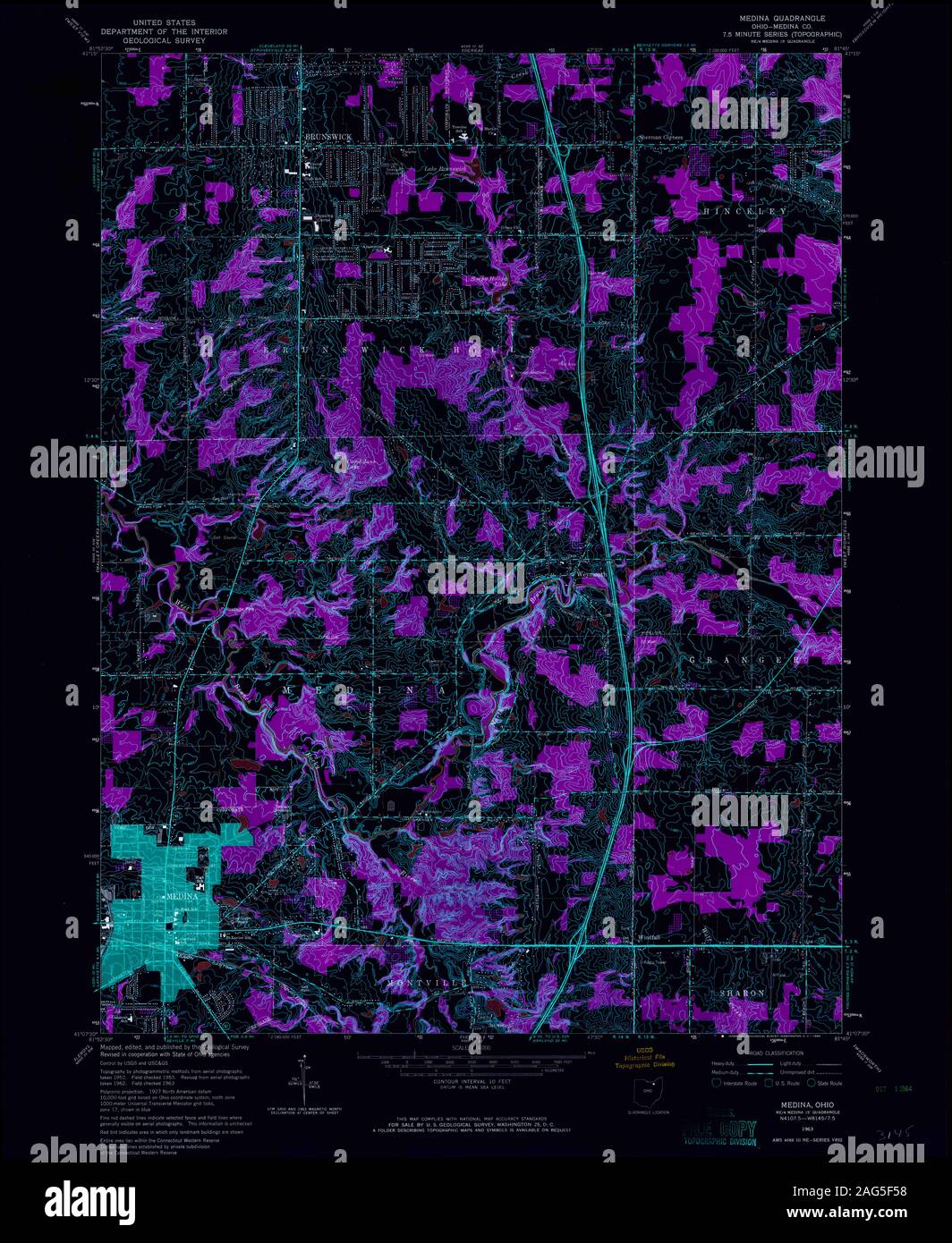 Map of medina ohio hi-res stock photography and images - Alamy