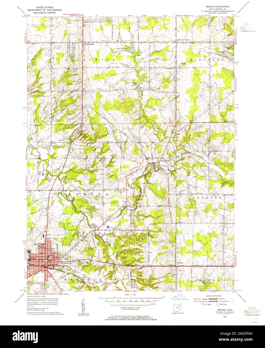 Medina ohio map hi-res stock photography and images - Alamy