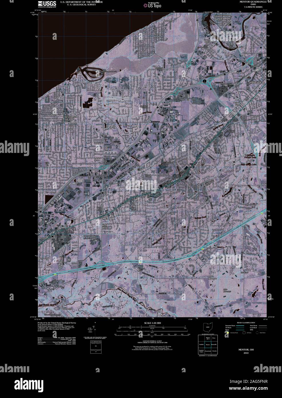 Mentor ohio map hi-res stock photography and images - Alamy