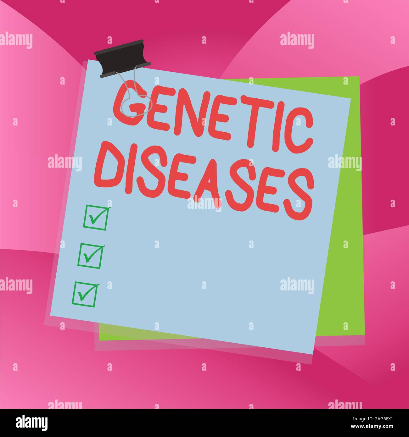 Handwriting text writing Genetic Diseases. Conceptual photo disease ...