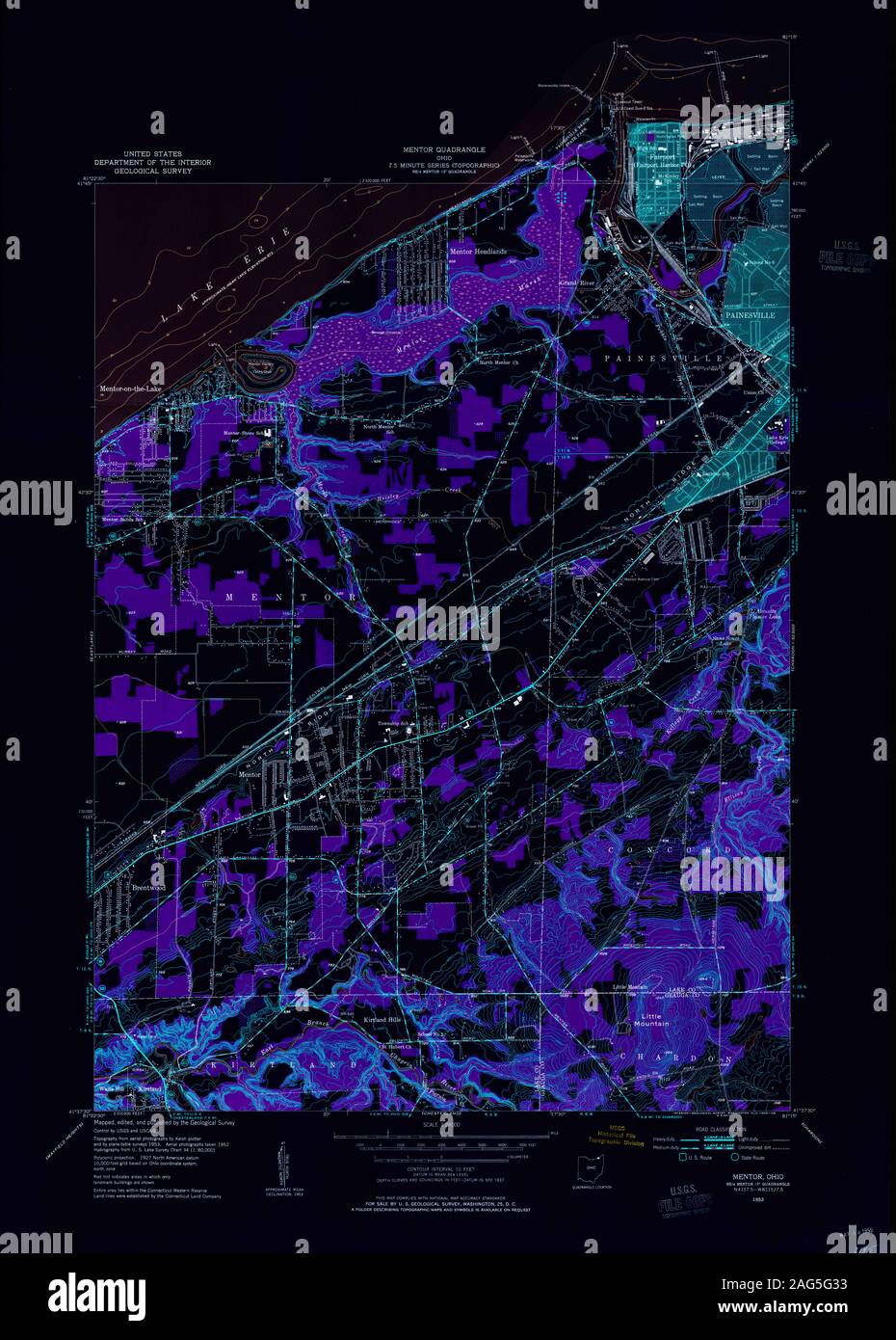 Mentor ohio map hi-res stock photography and images - Alamy