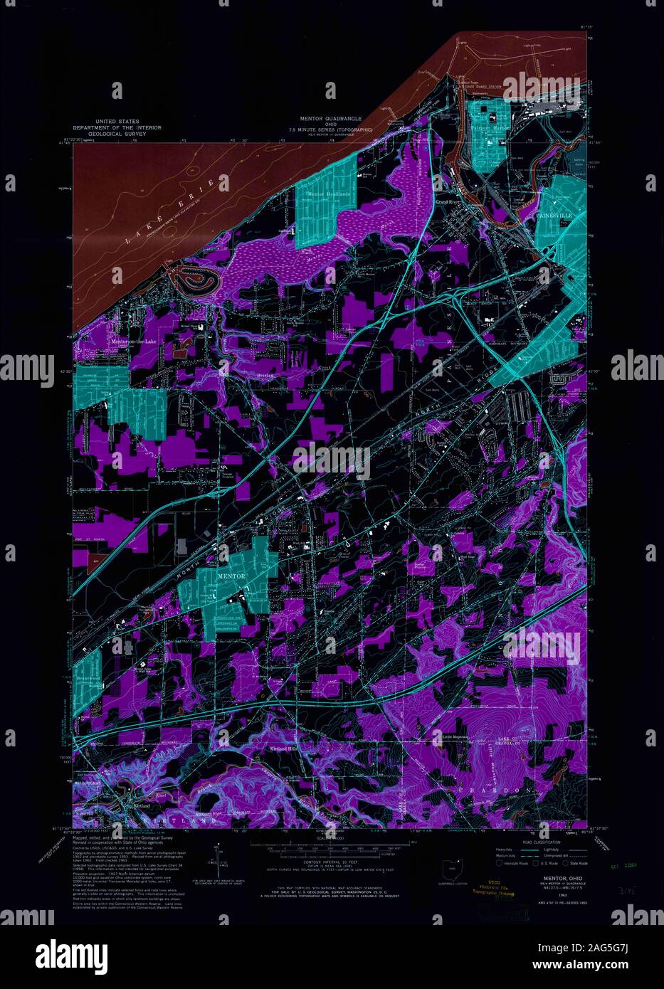 Mentor ohio map hi-res stock photography and images - Alamy