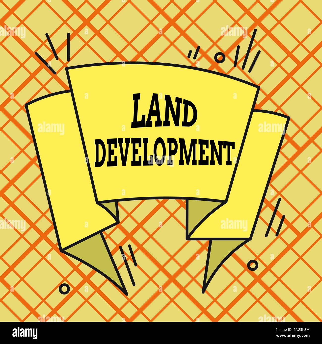 Writing note showing Land Development. Business concept for process of ...