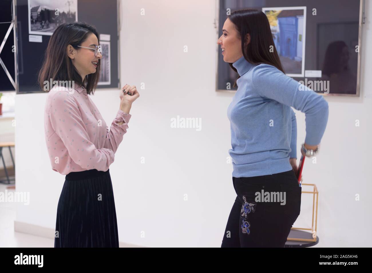 Two College Students Talking
