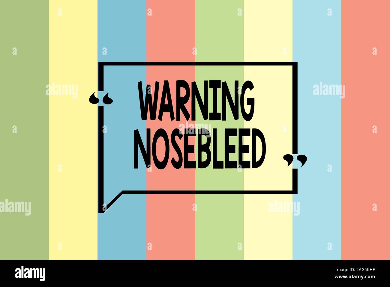 Writing note showing Warning Nosebleed. Business concept for caution on ... Writing note showing Warning Nosebleed. Business concept for caution on ...
