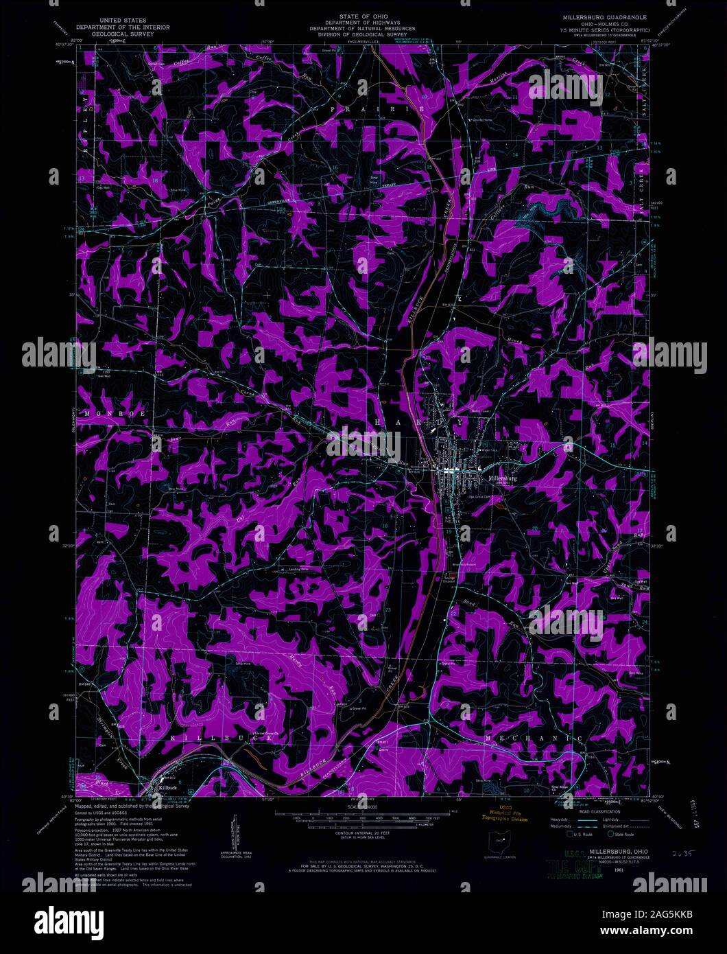 Map of millersburg ohio hi-res stock photography and images - Alamy