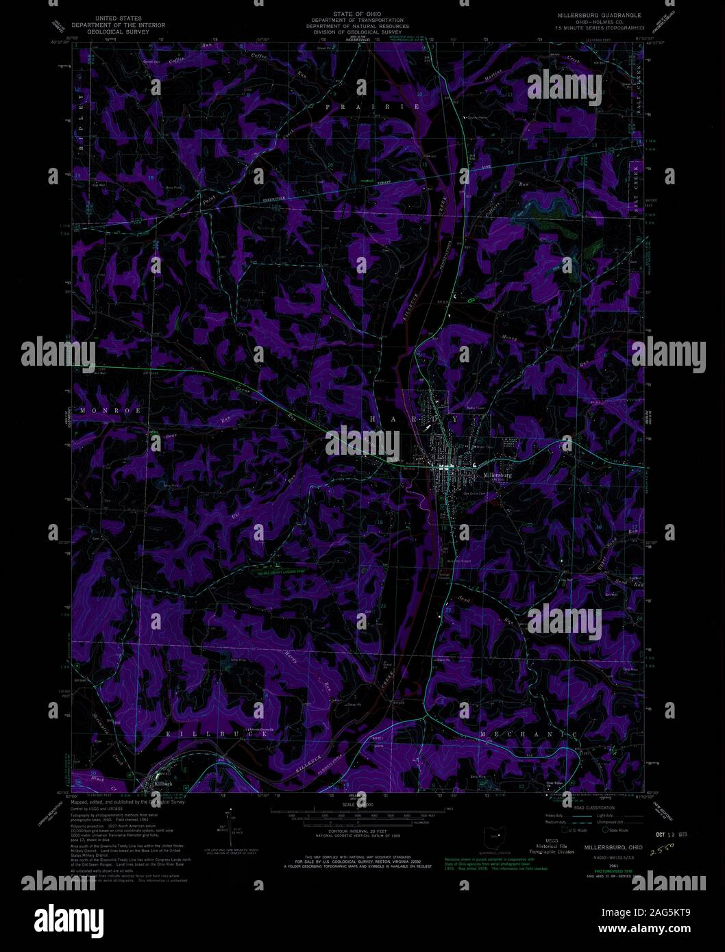 Map of millersburg ohio hi-res stock photography and images - Alamy