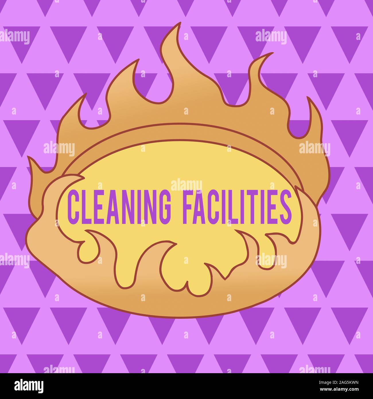 Text sign showing Cleaning Facilities. Business photo text Place or ...