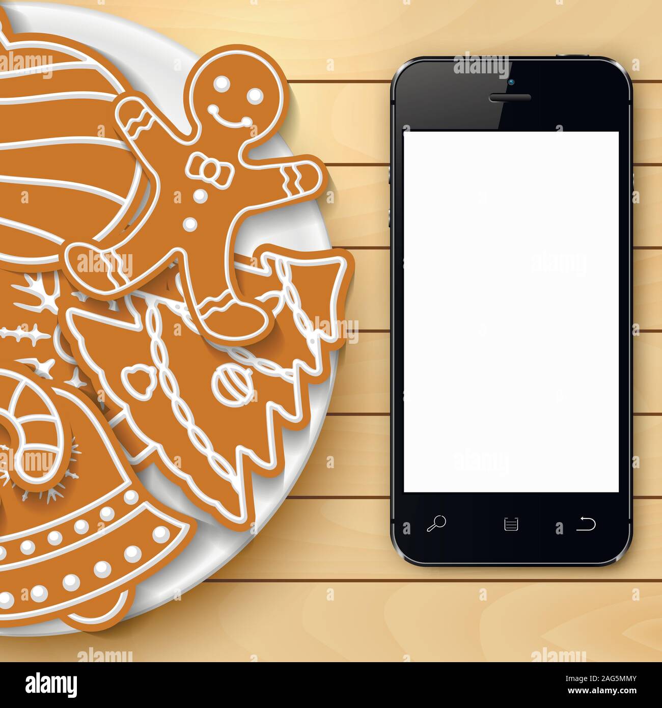 Holiday dessert table Stock Vector Images - Alamy