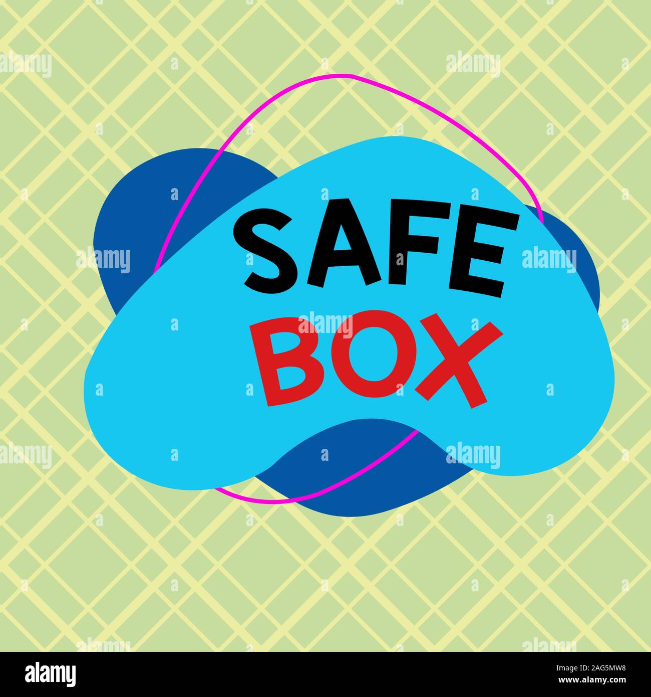 Writing note showing Safe Box. Business concept for A small structure ...