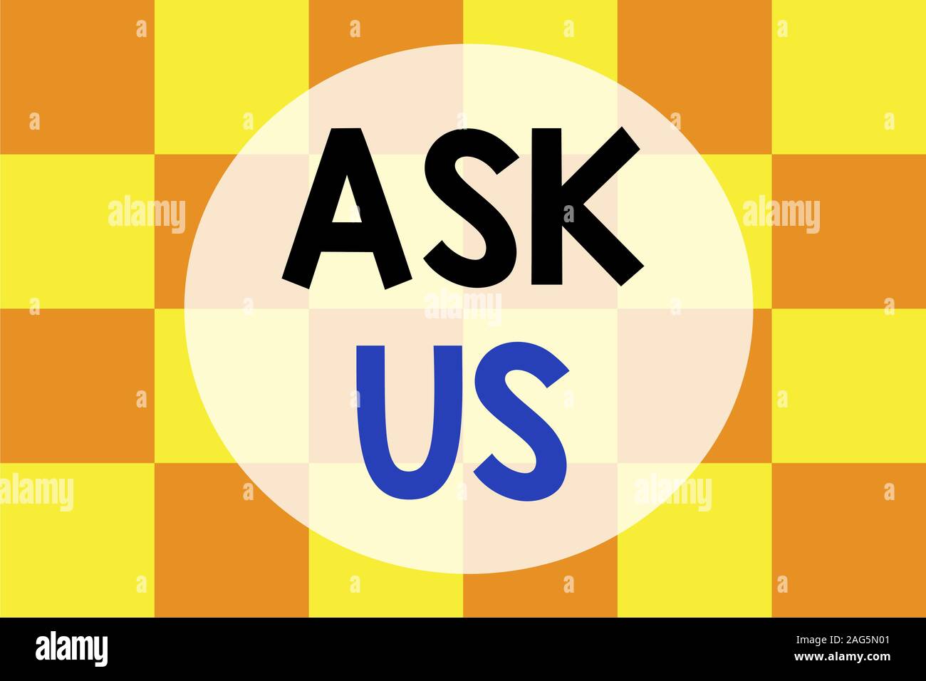 Writing note showing Ask Us. Business concept for accepting questions ...