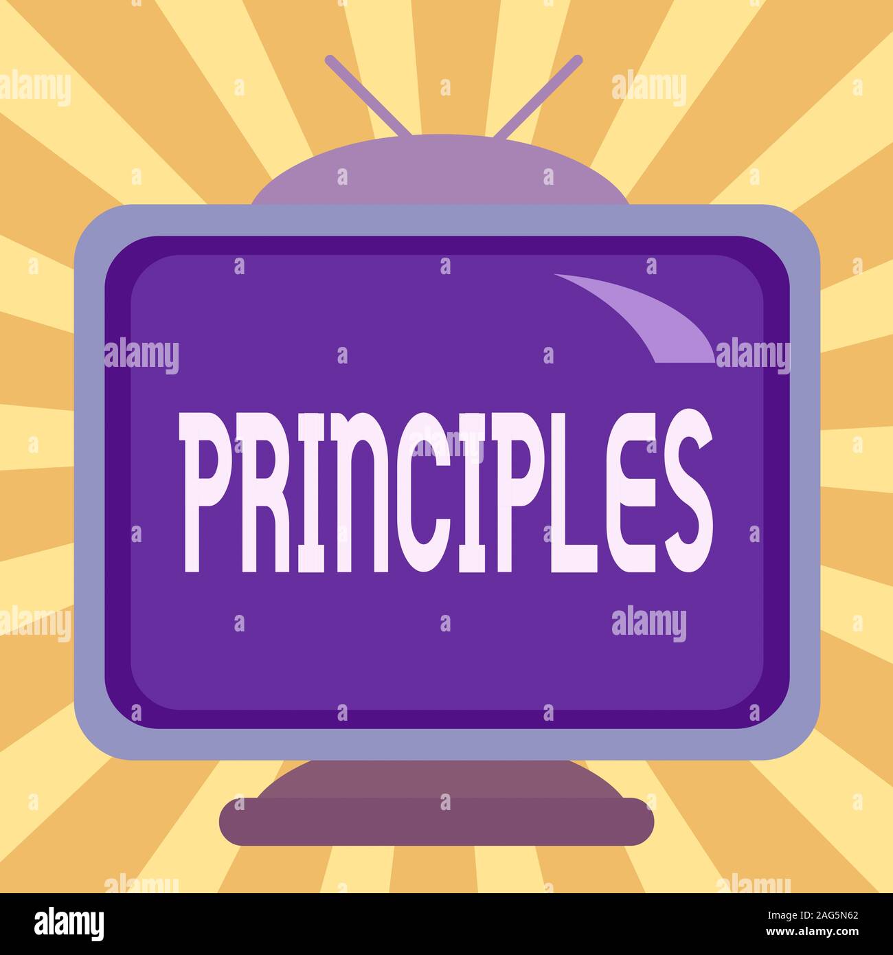 Writing note showing Principles. Business concept for fundamental truth ...