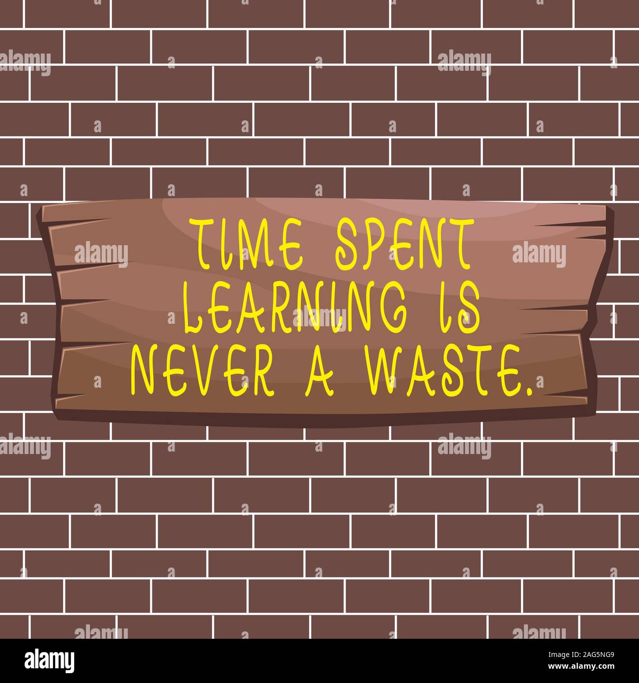 Text sign showing Time Spent Learning Is Never A Waste. Business photo ...