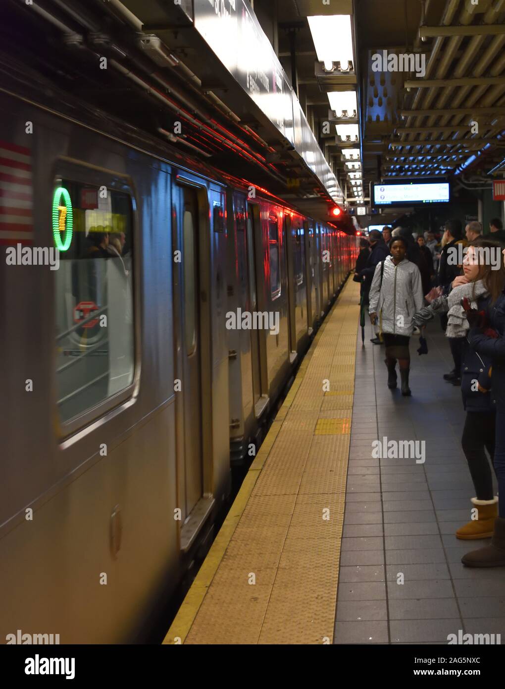 Looking down from under the el Stock Photo - Alamy