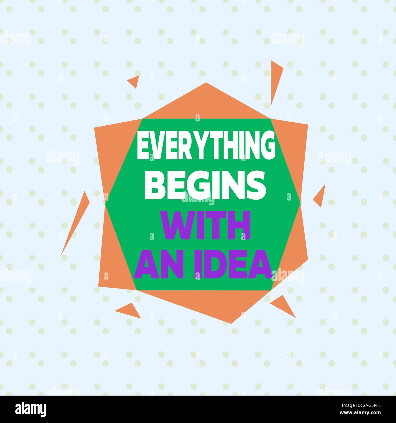 Writing note showing Everything Begins With An Idea. Business concept ...