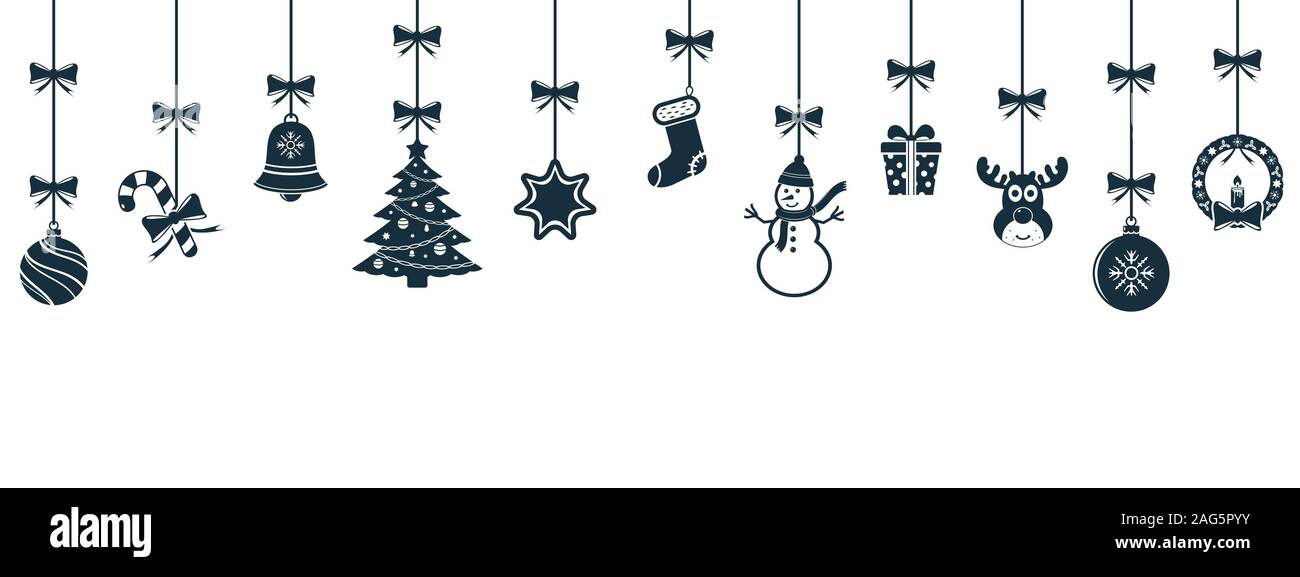 Christmas hanging ornaments background Stock Vector Image & Art - Alamy