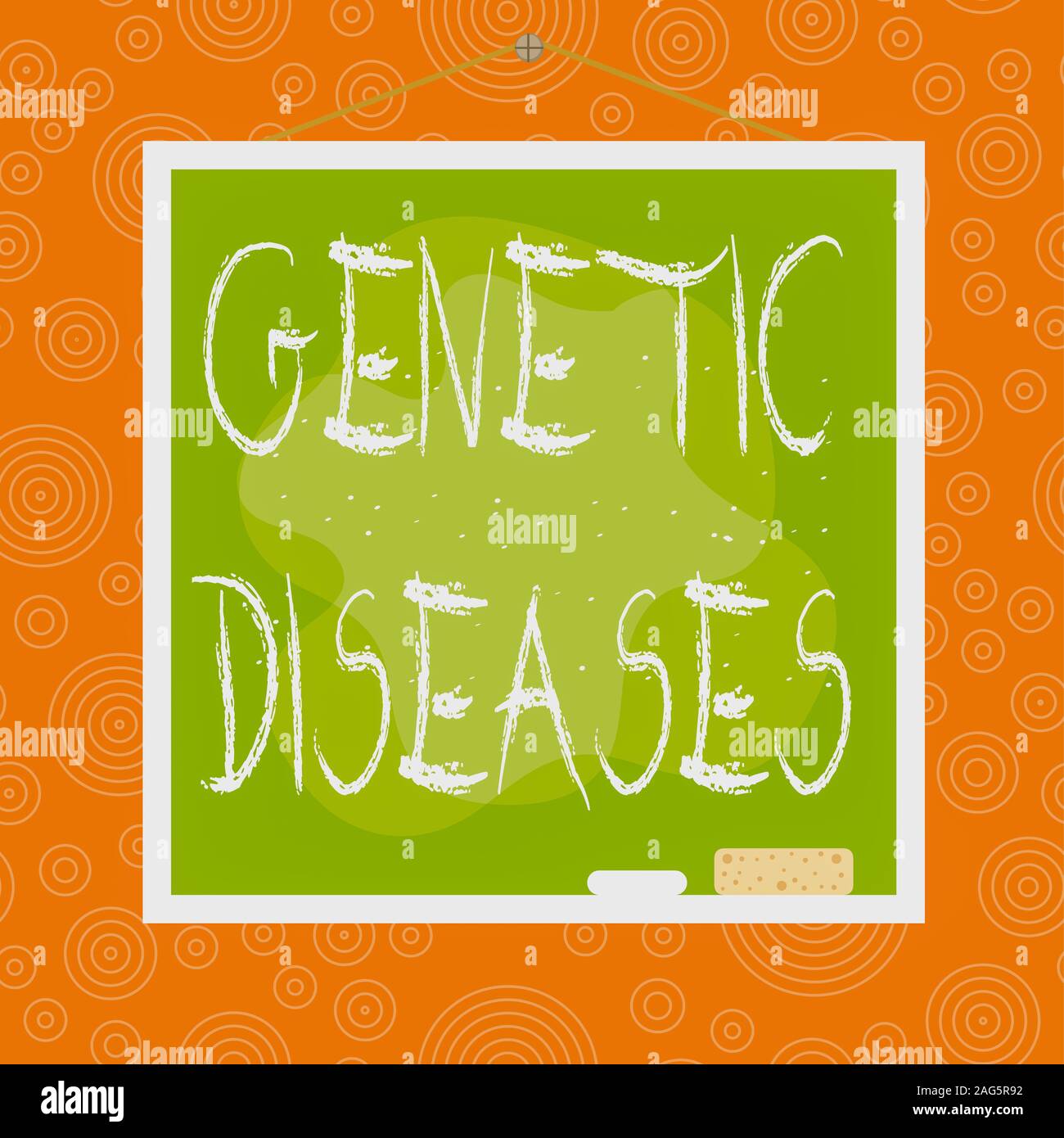 Handwriting text Genetic Diseases. Conceptual photo disease caused by ...