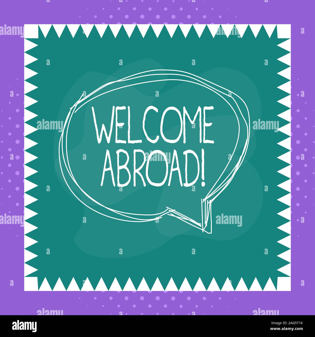 Conceptual hand writing showing Welcome Abroad. Concept meaning ...