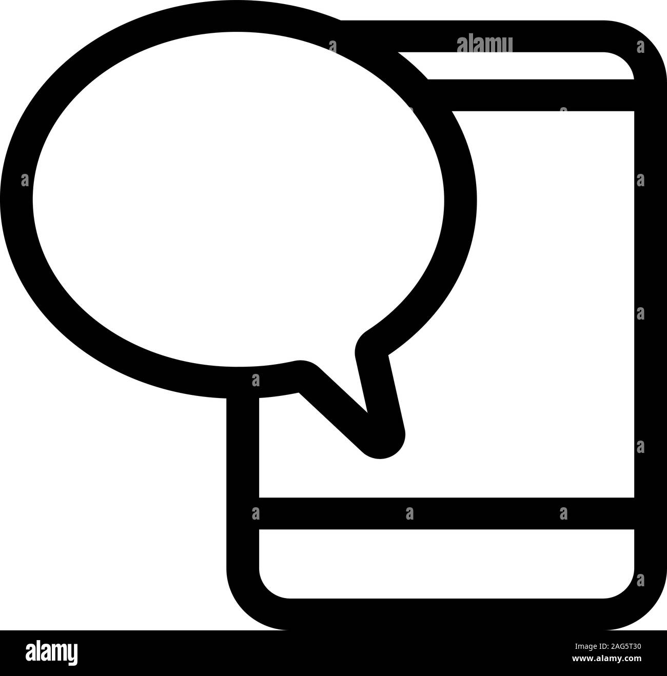 Incoming message icon vector. Isolated contour symbol illustration ...