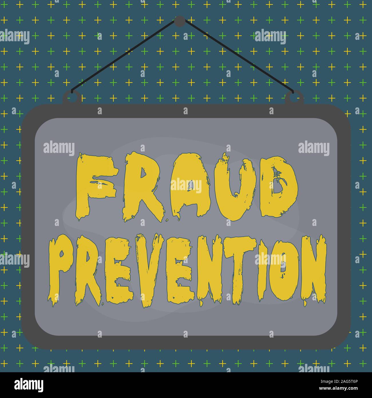 Text sign showing Fraud Prevention. Business photo showcasing the act ...