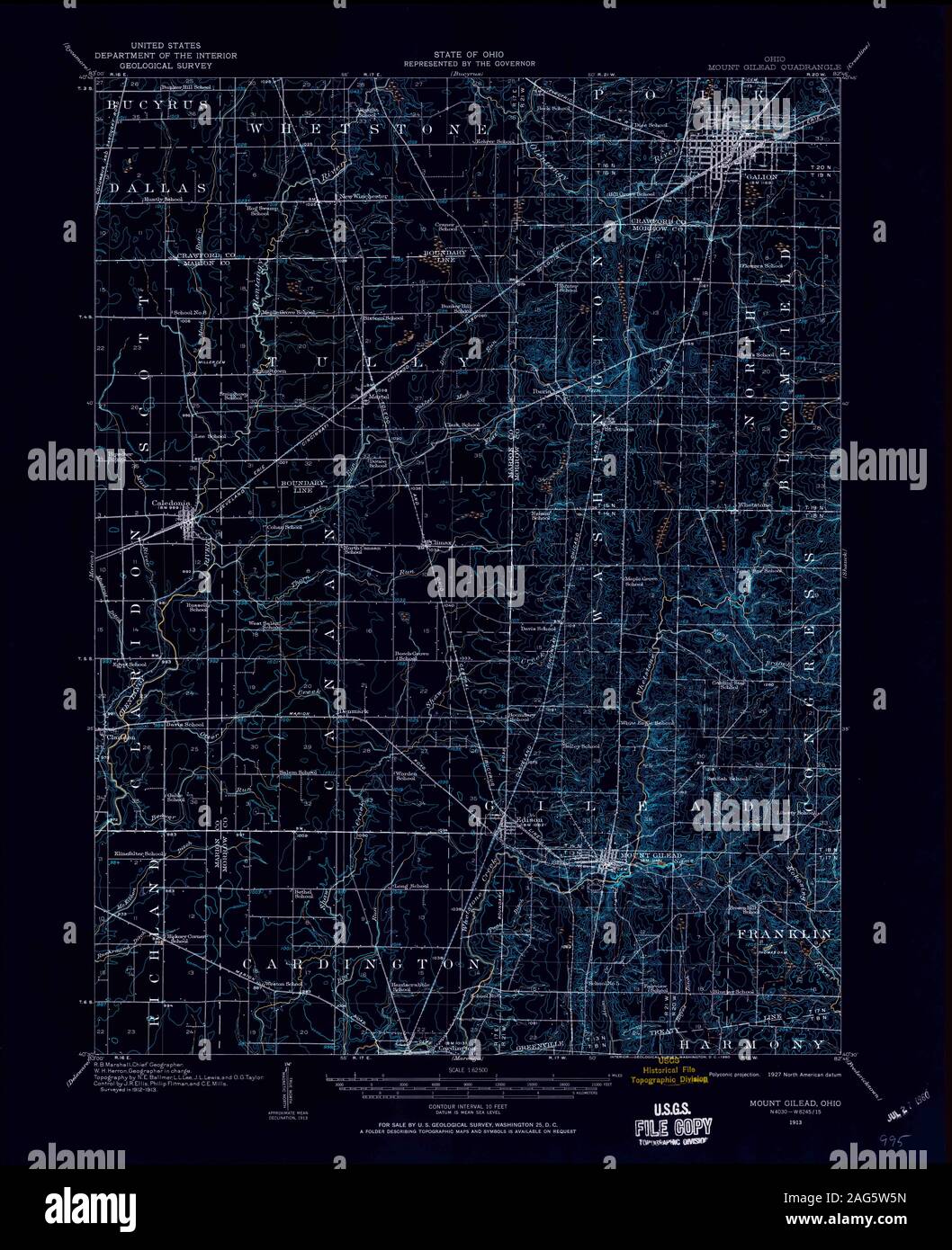 Mount gilead map hi-res stock photography and images - Alamy