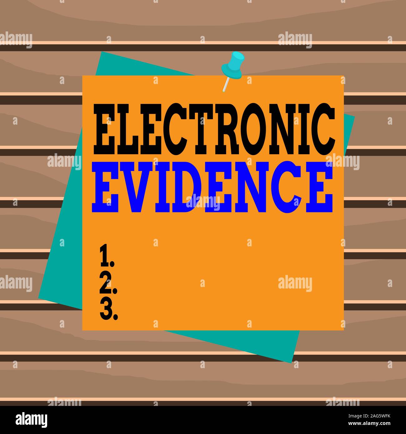 Conceptual hand writing showing Electronic Evidence. Concept meaning ...
