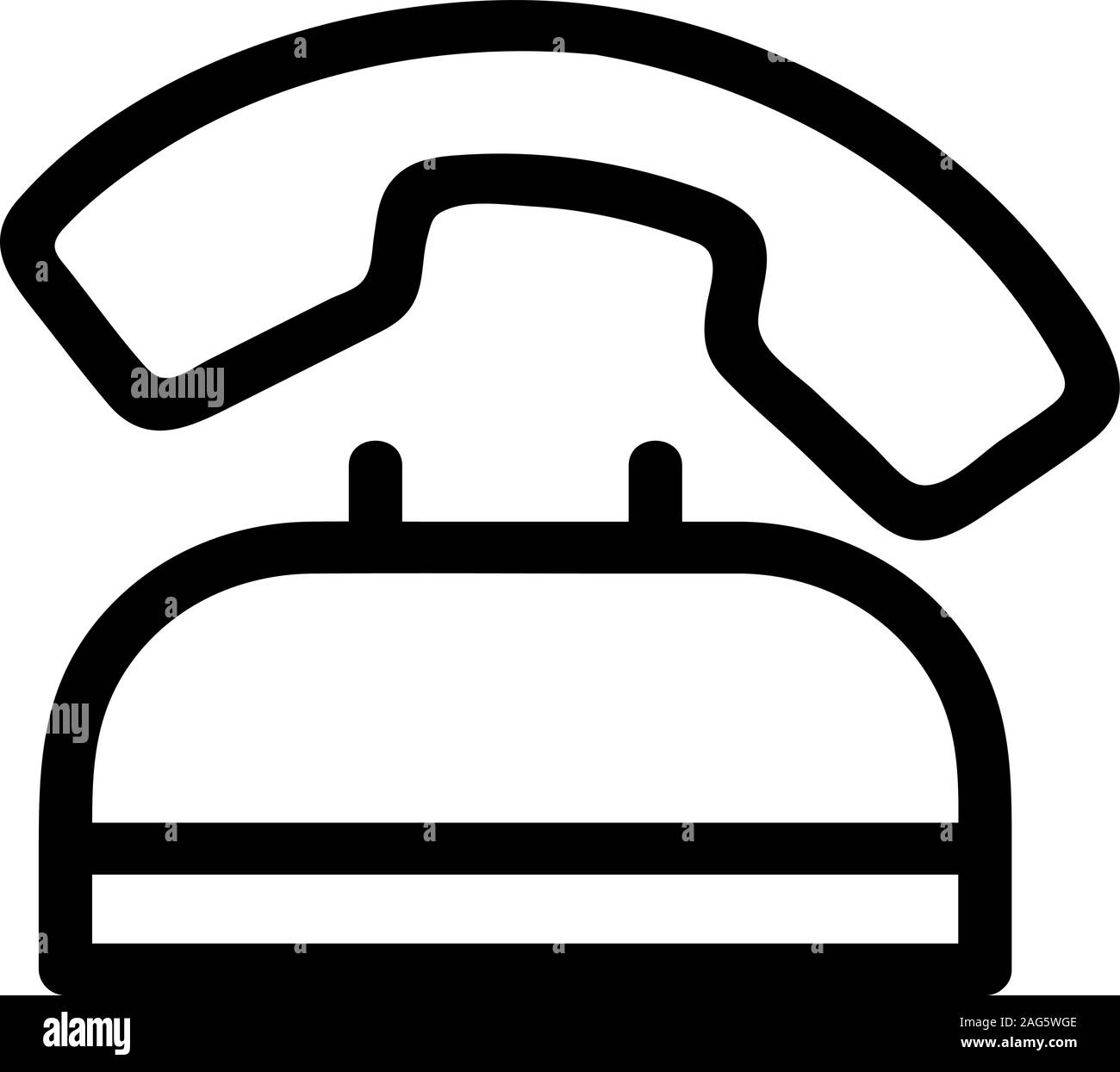 call to the working phone icon vector. Isolated contour symbol ...