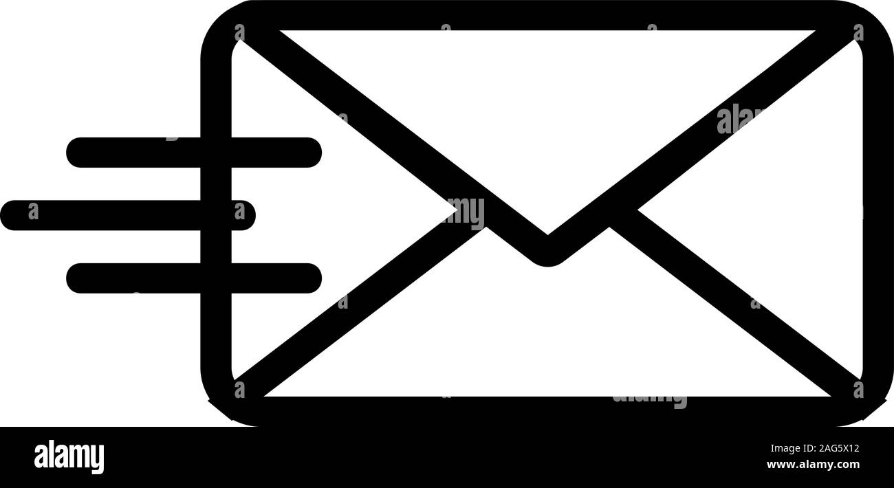 Sent letter icon vector. Isolated contour symbol illustration Stock ...