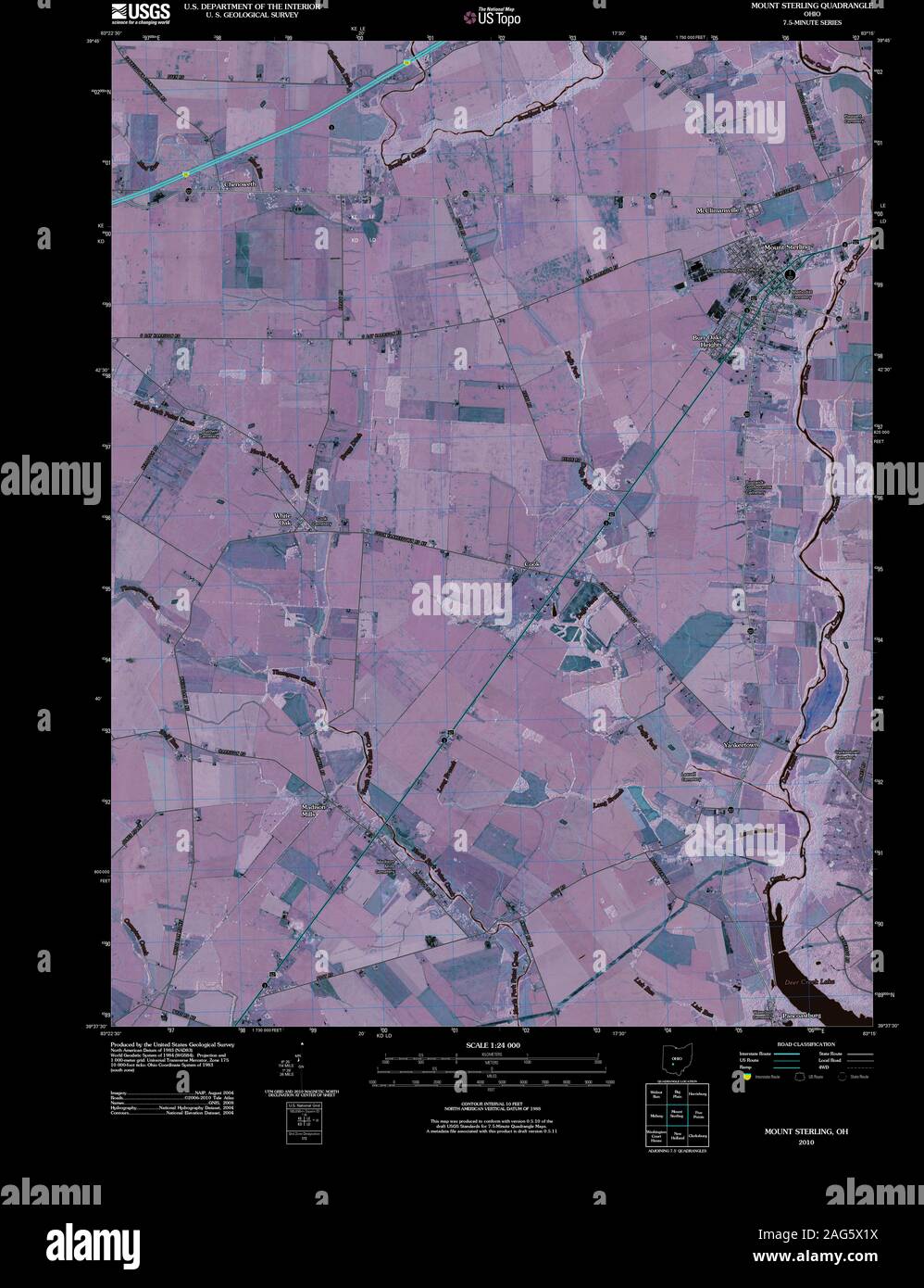Map of mount sterling hi-res stock photography and images - Alamy