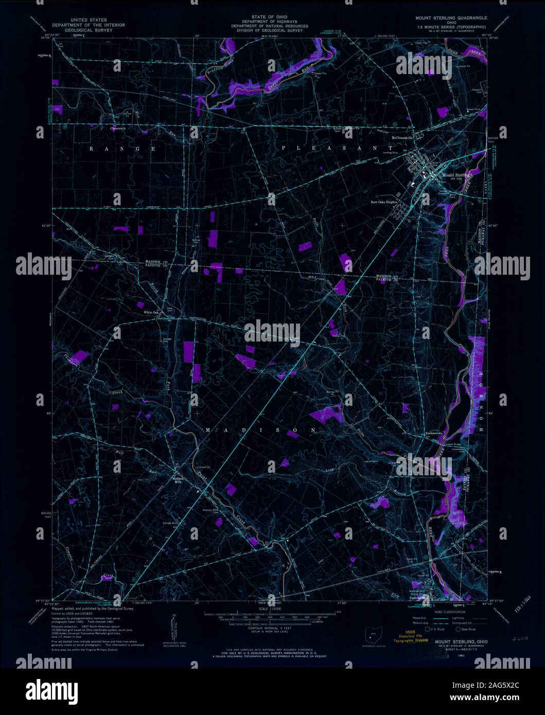 Map of mount sterling hi-res stock photography and images - Alamy