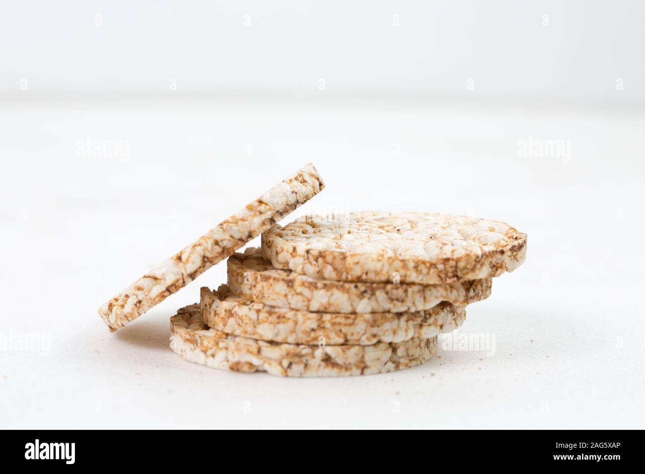 Closeup shot of a stack of pignolia isolated on a white background ...