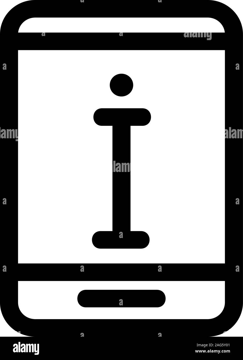 Information on the phone icon vector. Isolated contour symbol ...
