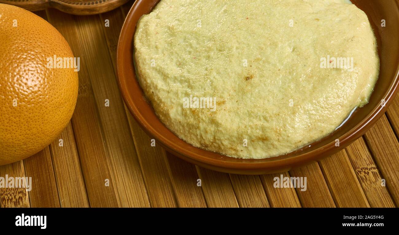 Akple, Ghanaian cuisine, preparation are corn flour, cassava dough ...