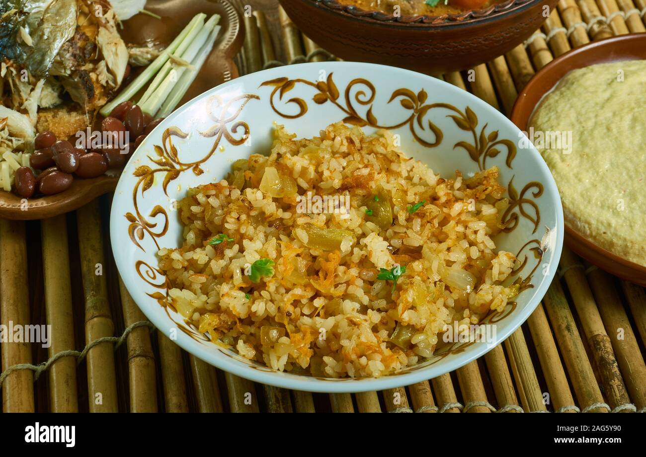 Fried rice, Ghanaian cuisine, Traditional assorted African dishes, Top ...